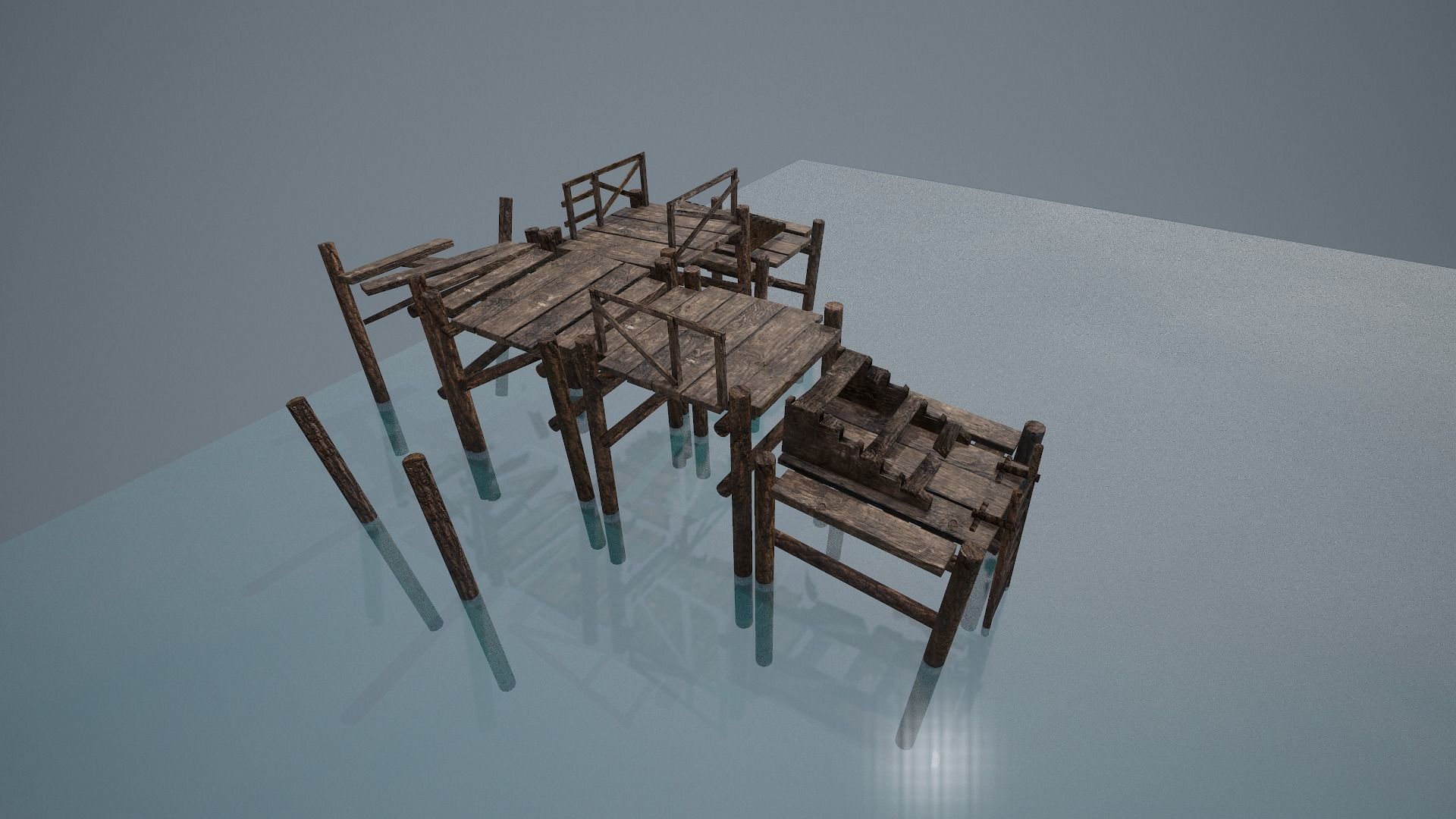 3D model Pier Pack VR / AR / low-poly | CGTrader