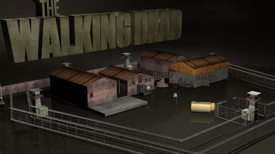 Walking Dead Prison Set 3D model | CGTrader