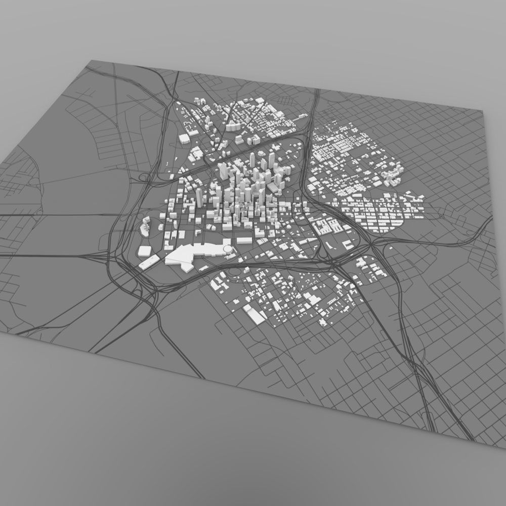 Dallas Skyline in 3ds and obj format | CGTrader