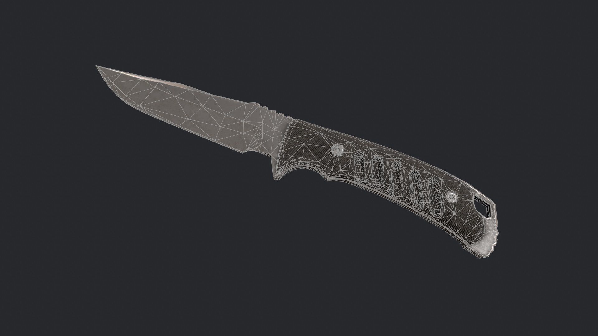 3D model Combat Knife - Knife - Hunting Knife - Game Ready Knife VR ...