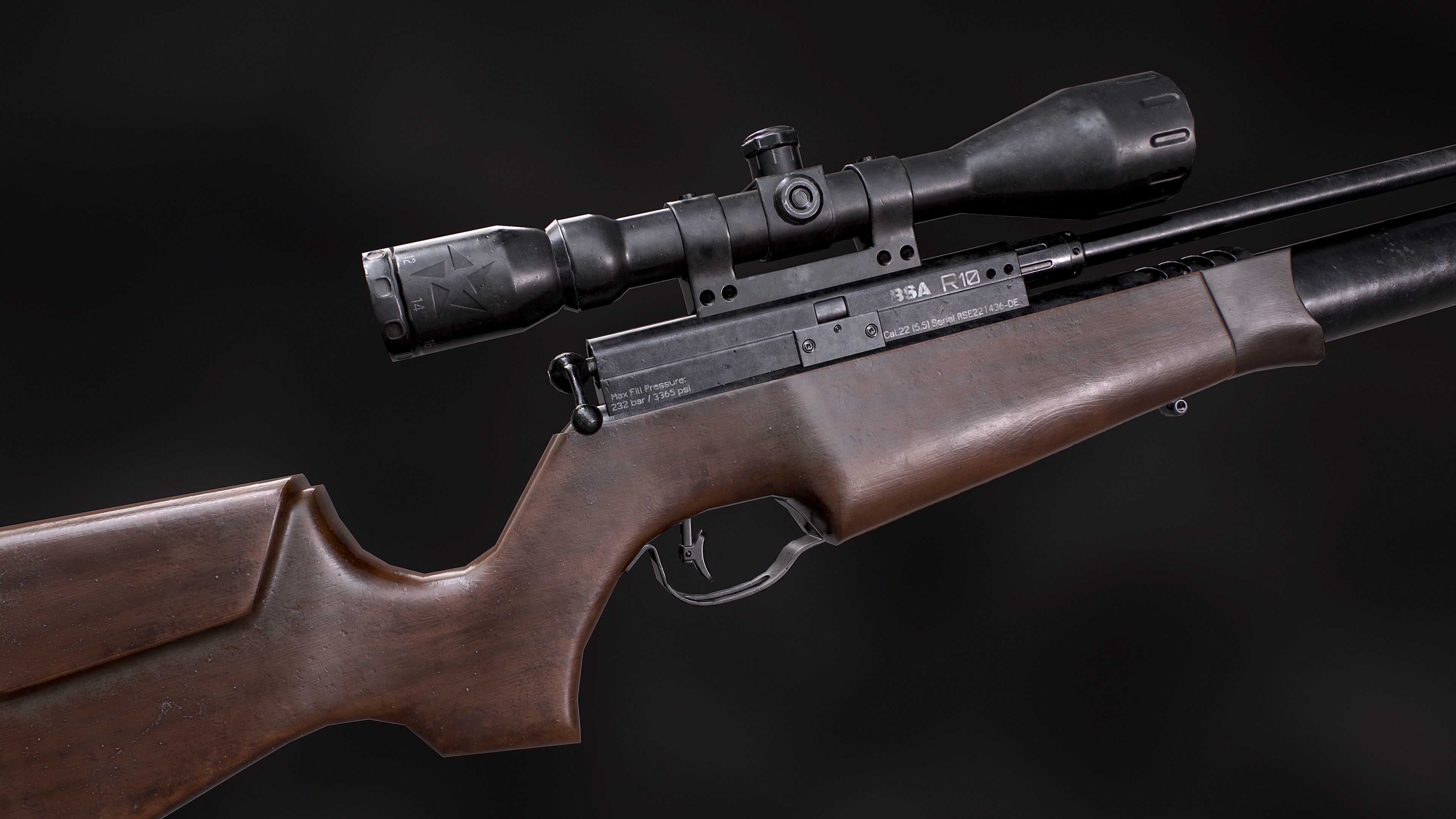 3D model BSA R10 SE Rifle VR / AR / low-poly | CGTrader