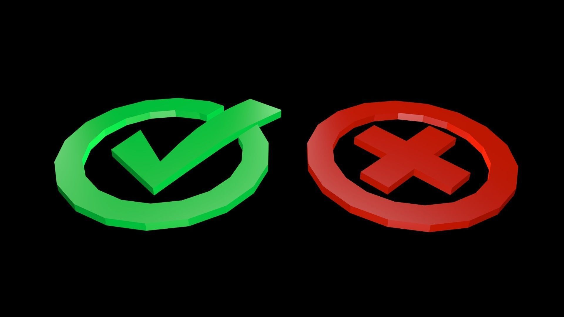 3D model Low poly check mark 3 VR / AR / low-poly | CGTrader