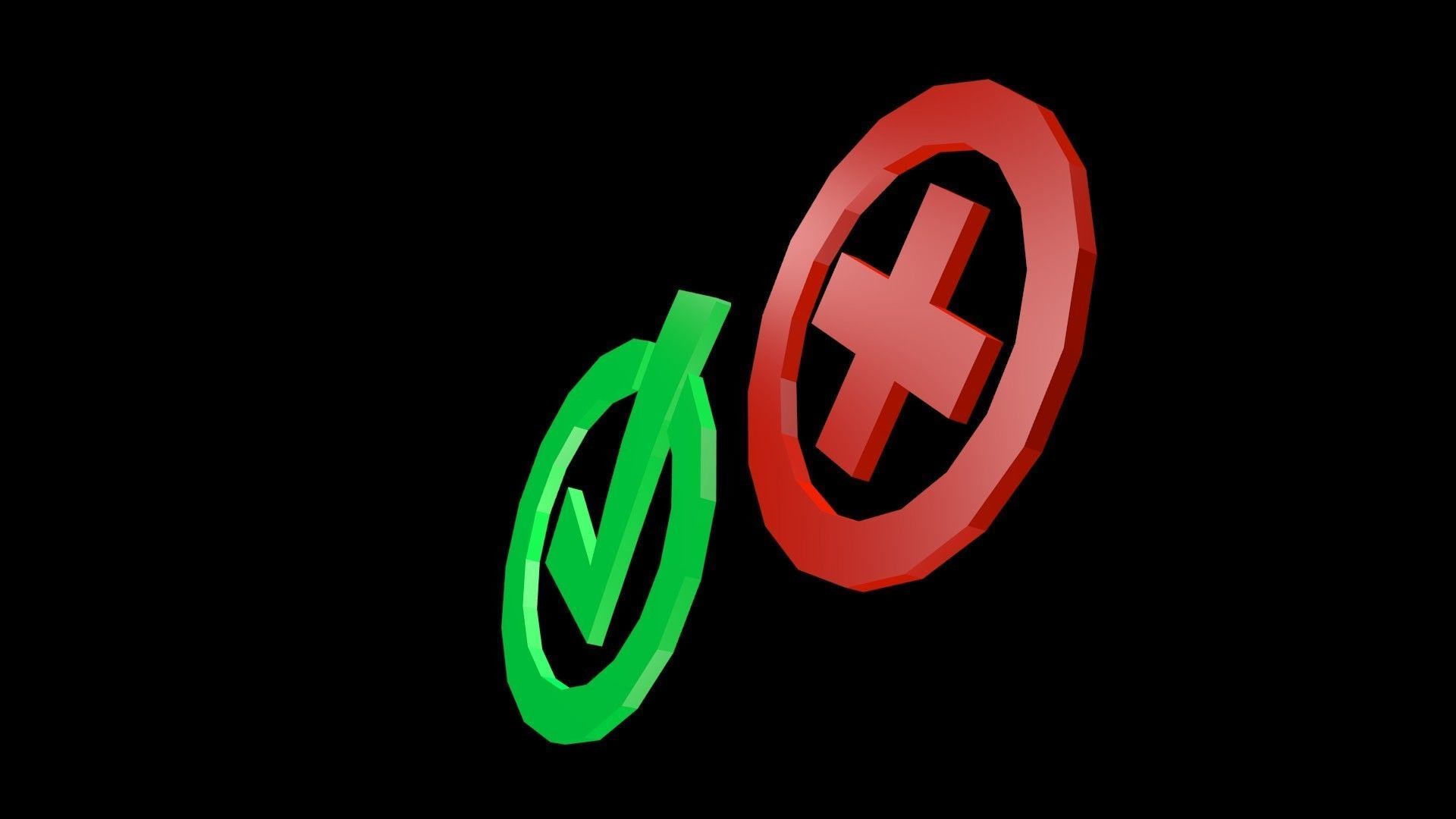 3D model Low poly check mark 3 VR / AR / low-poly | CGTrader