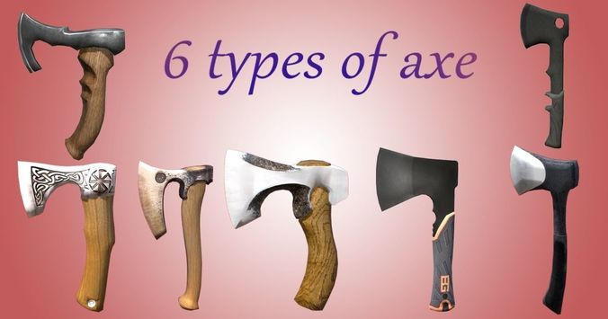 3D model One-handed AXE pack VR / AR / low-poly rigged | CGTrader