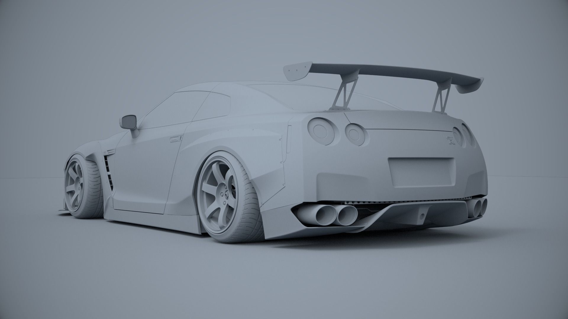 nissan GTR-R35 pandem 3D model | CGTrader