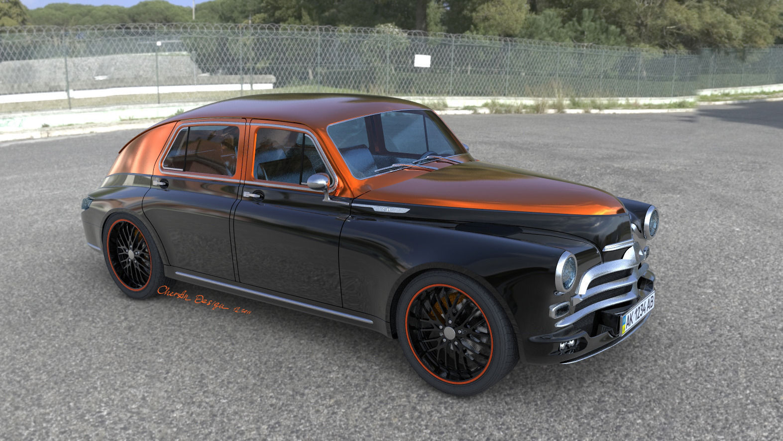 Pobeda Victory GAZ M20 remake free 3D model | CGTrader