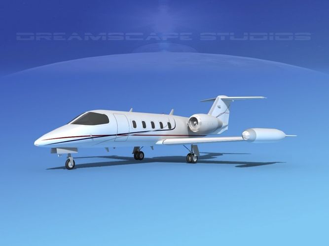 Gates Learjet 35 V10 3D model rigged | CGTrader