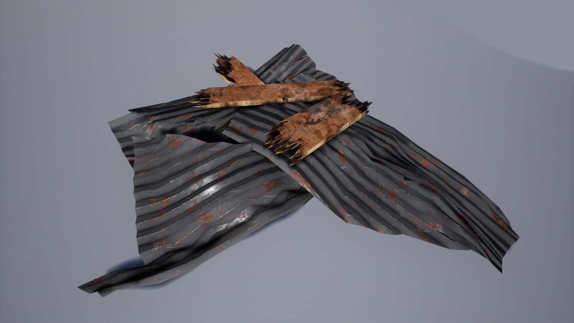 3D model Debris Pack - Salvage Props VR / AR / low-poly | CGTrader
