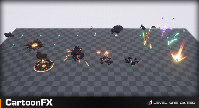 3D model Cartoony Impact - Stylized Particle Simulation VR / AR / low ...