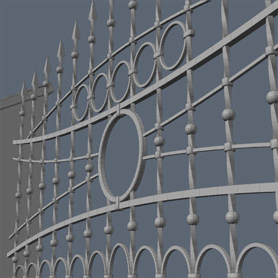 Fence for exterior visualization 3D model | CGTrader