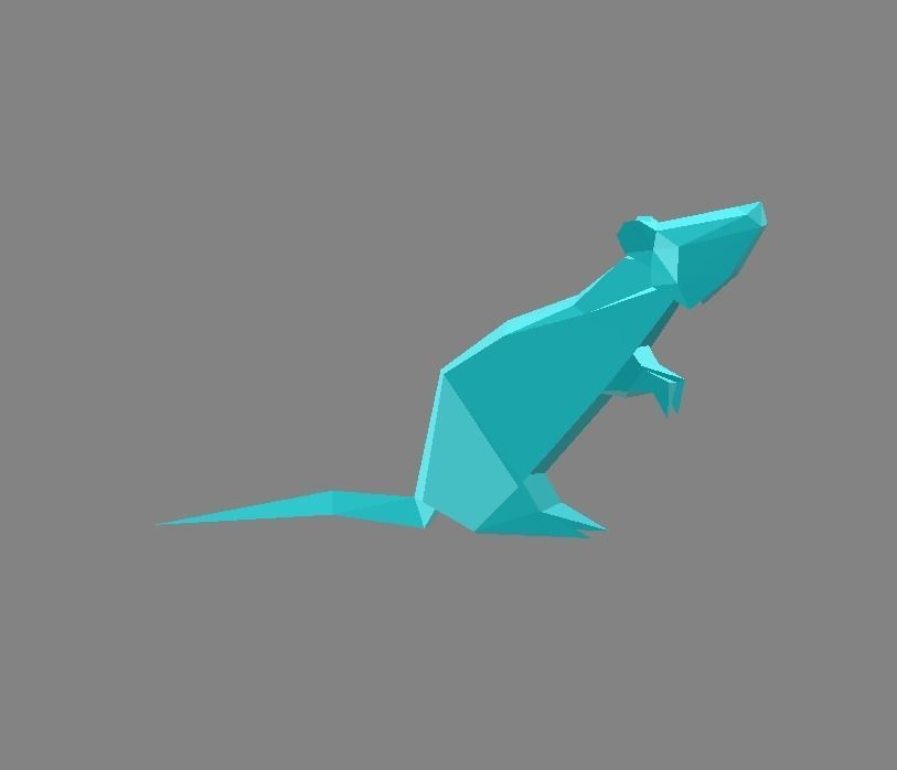 3D model Origami Rat VR / AR / low-poly | CGTrader