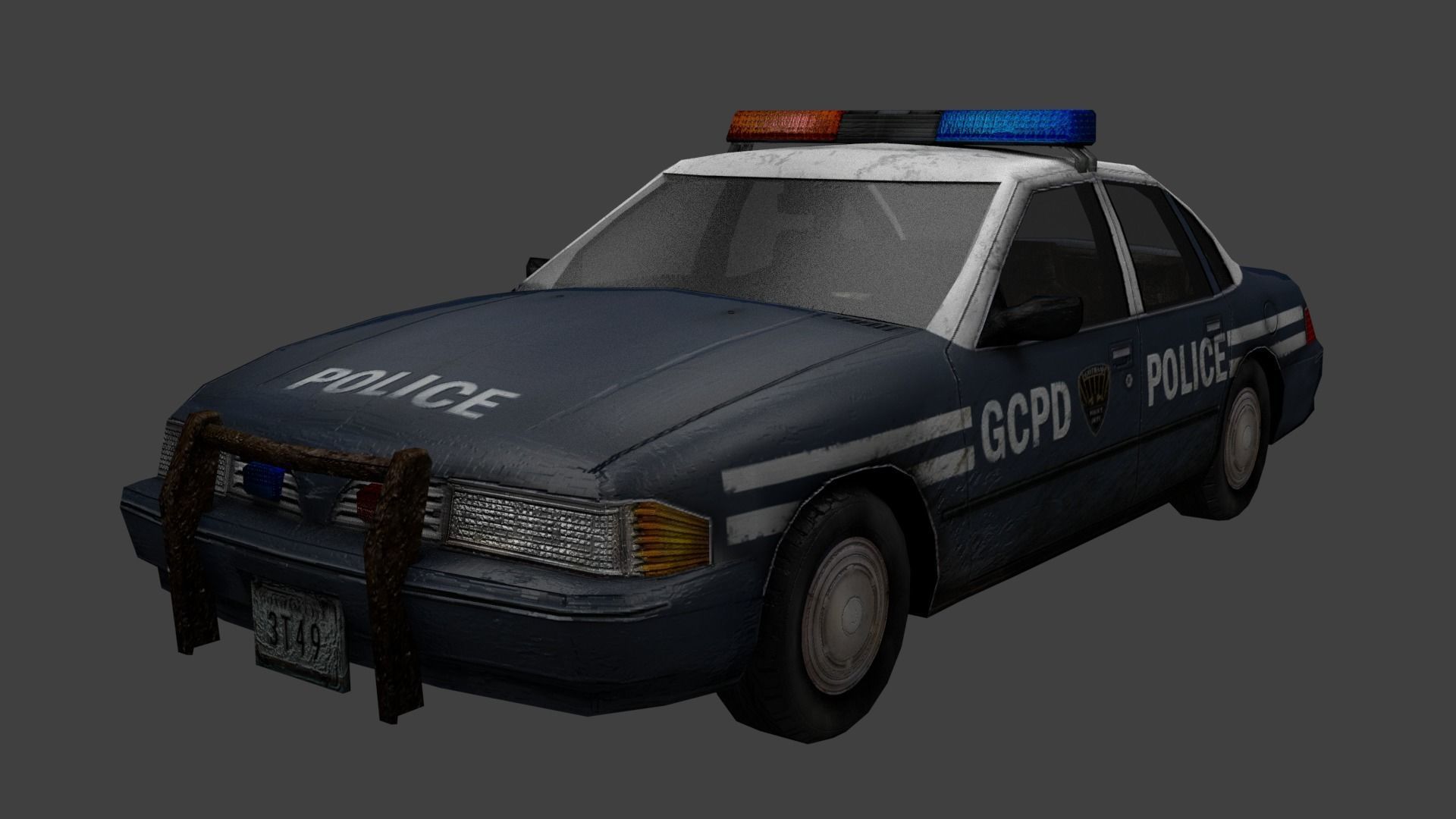 rusty police car free VR / AR / low-poly 3D model | CGTrader