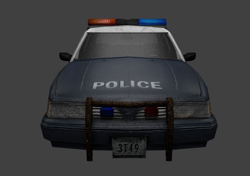 rusty police car free VR / AR / low-poly 3D model | CGTrader