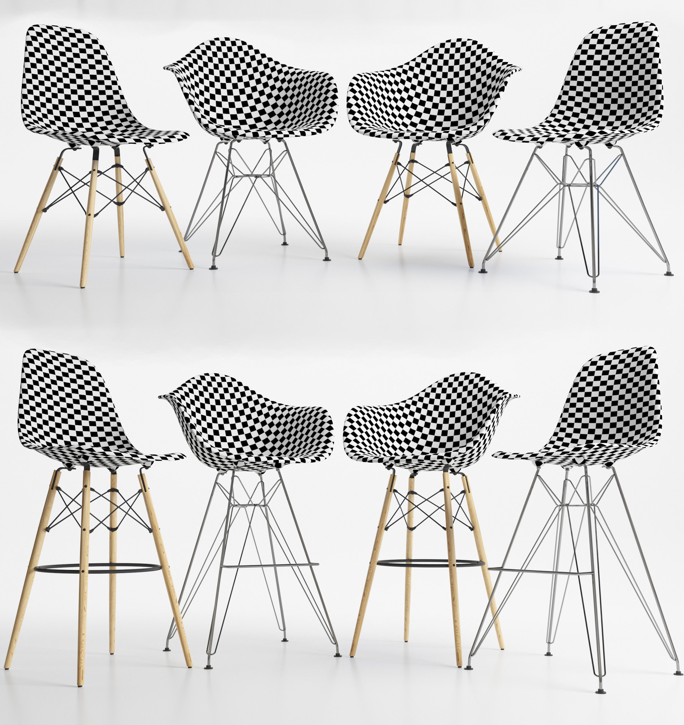 Eames Plastic Side Chairs 3D model | CGTrader