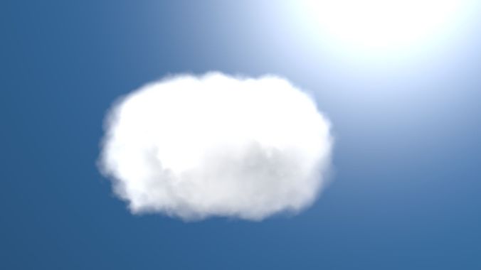 Simple Cloud 3D model | CGTrader