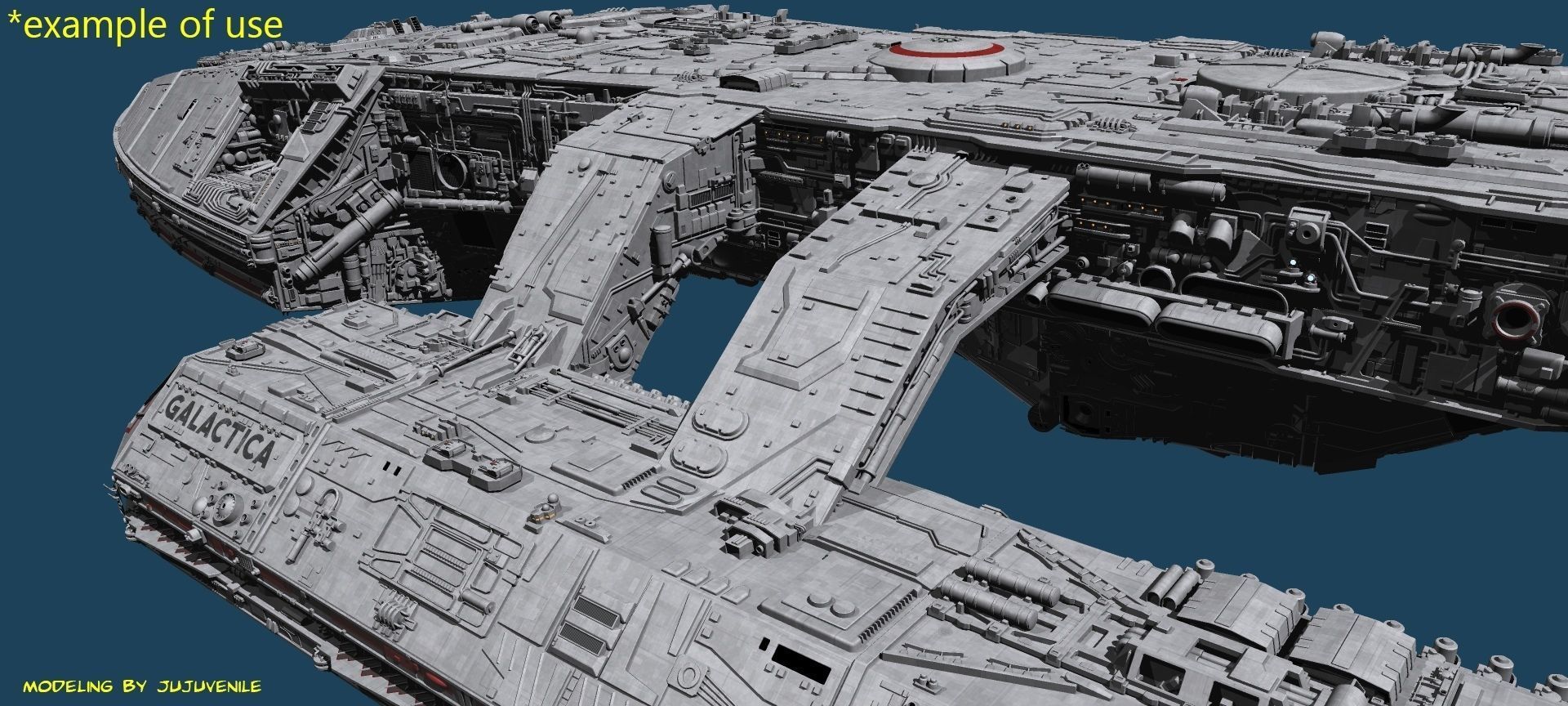 3D model Juju scifi Lowpoly Greebles VR / AR / low-poly | CGTrader