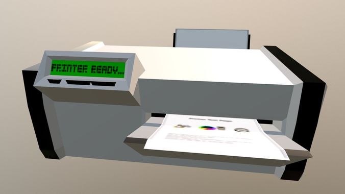 3D model Classic Printer VR / AR / low-poly | CGTrader