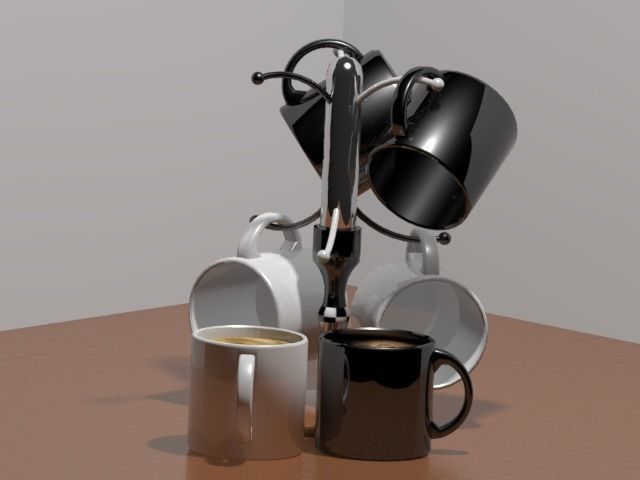Coffee Cup Set free 3D model | CGTrader
