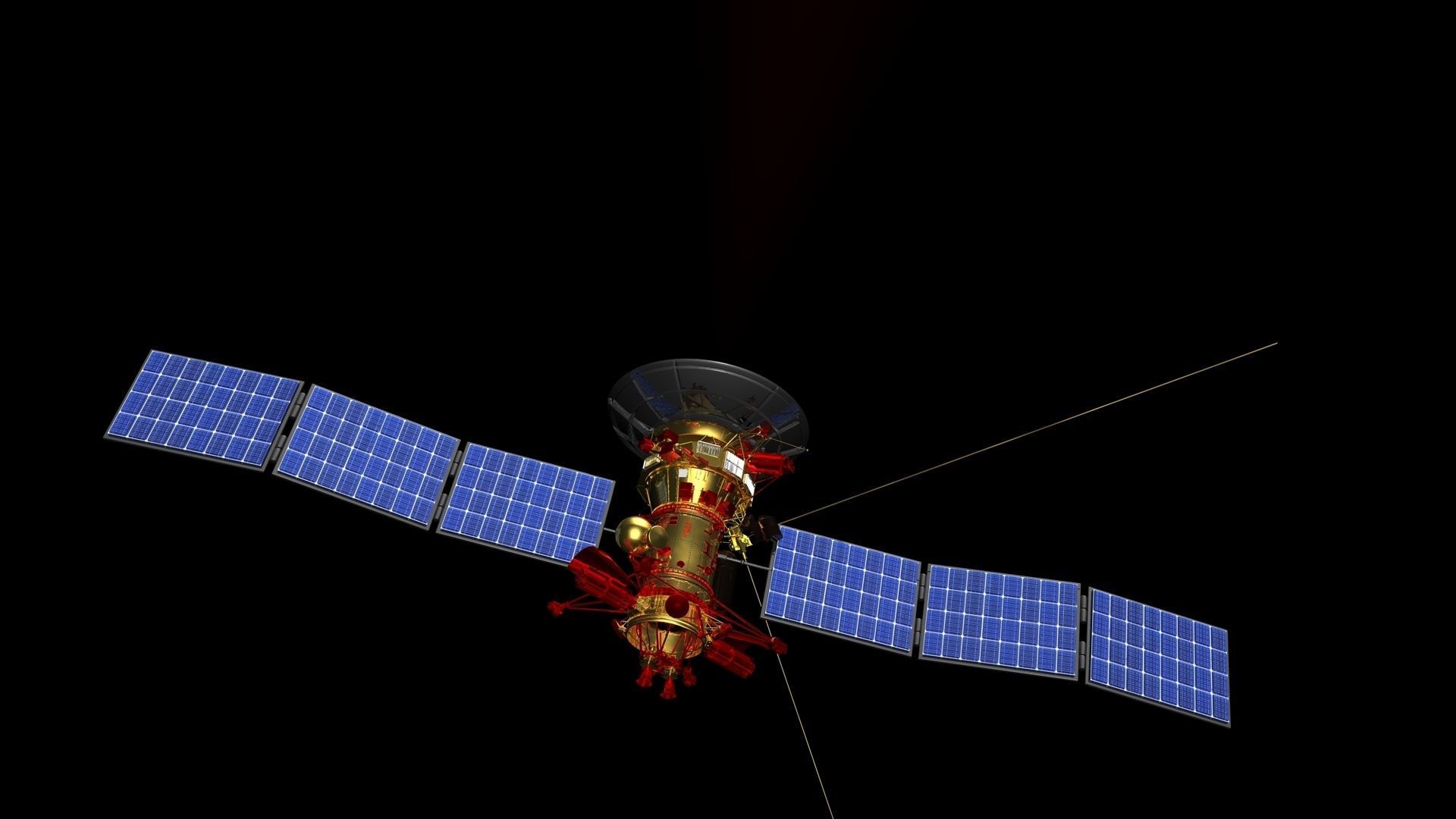 Satellite Cassini Orbiter 3D model animated rigged | CGTrader