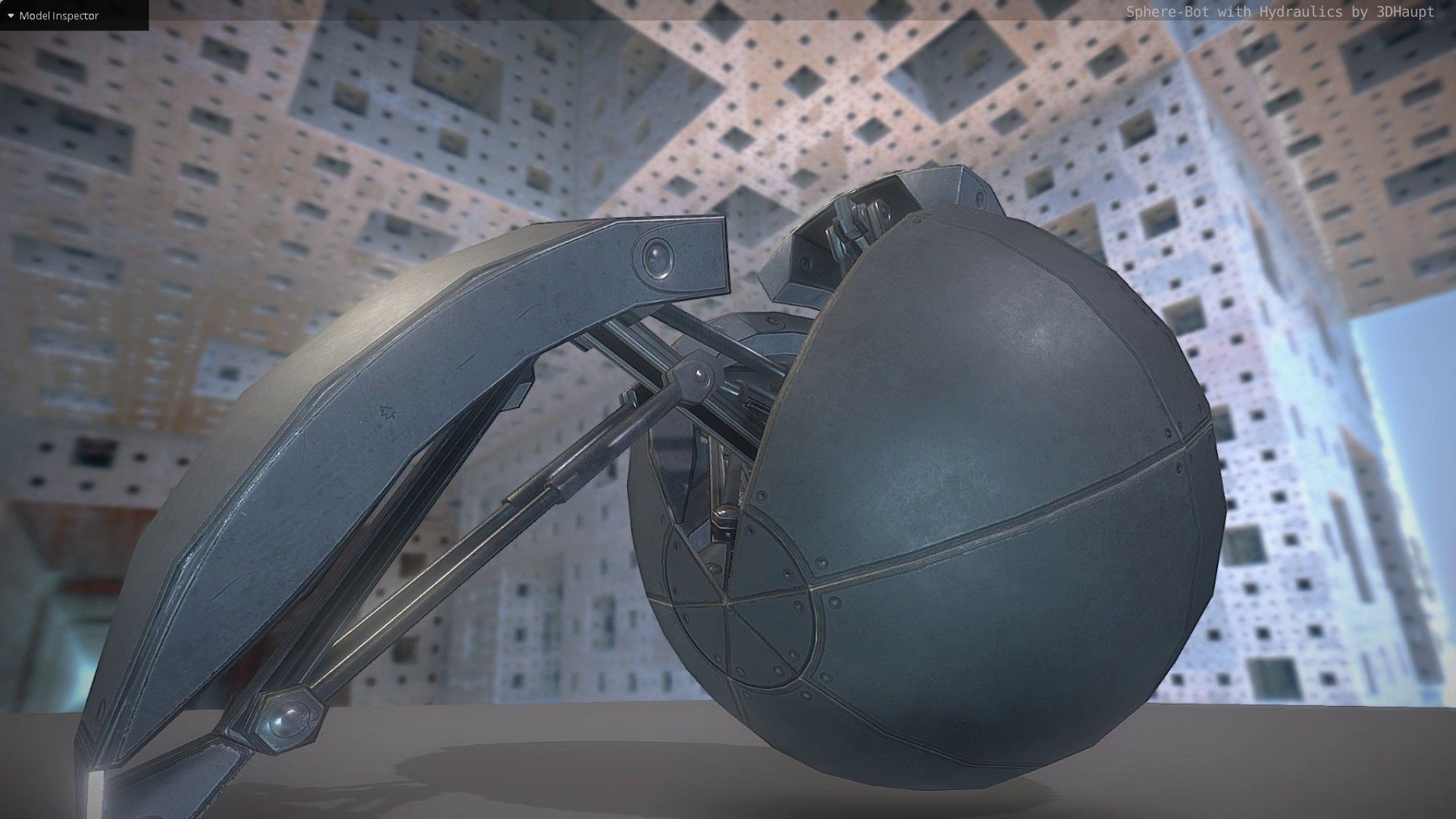 3D model Hydraulic Sphere-Bot VR / AR / low-poly rigged animated | CGTrader