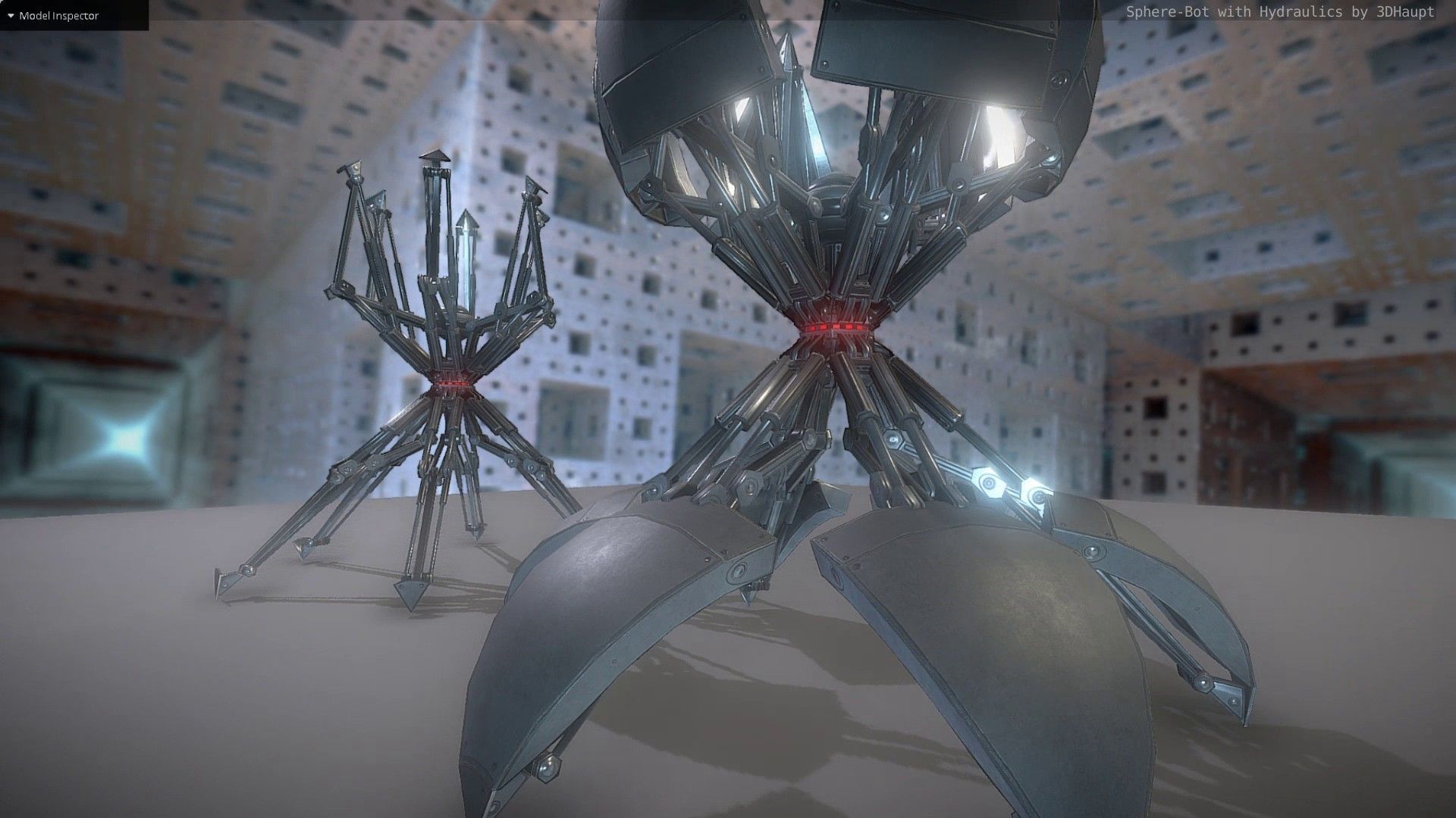 3D model Hydraulic Sphere-Bot VR / AR / low-poly rigged animated | CGTrader