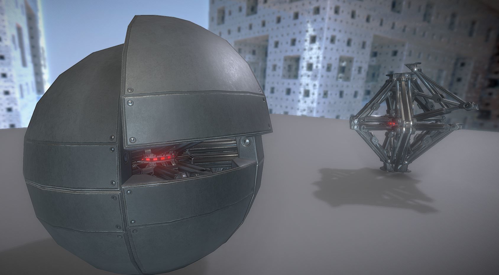 3D model Hydraulic Sphere-Bot VR / AR / low-poly rigged animated | CGTrader