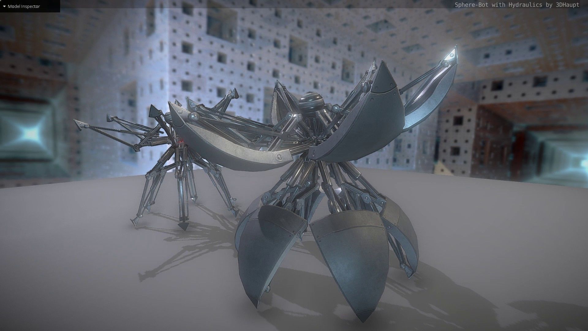 3D model Hydraulic Sphere-Bot VR / AR / low-poly rigged animated | CGTrader