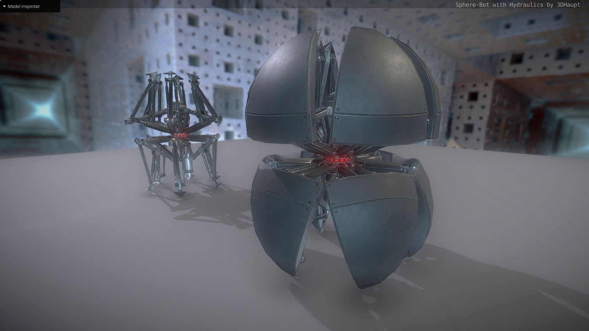 3D model Hydraulic Sphere-Bot VR / AR / low-poly rigged animated | CGTrader