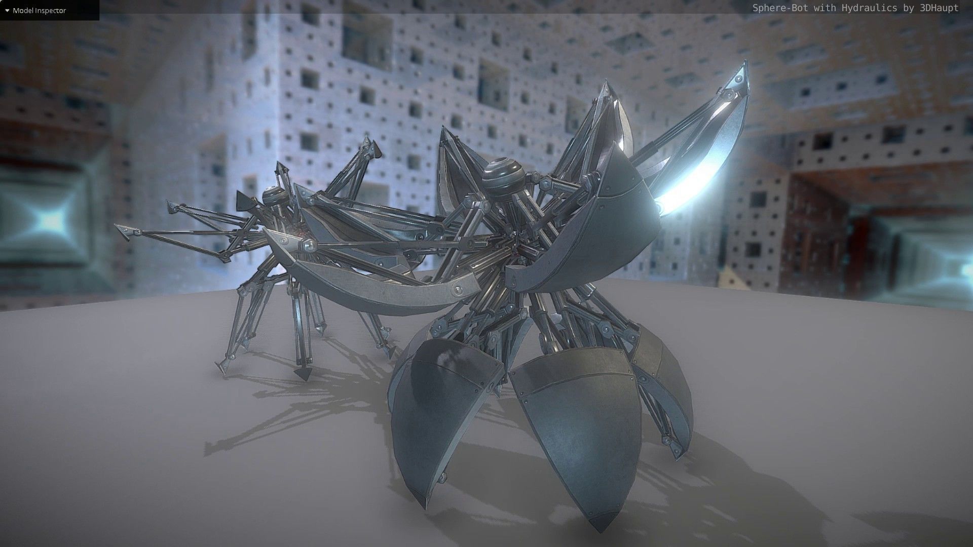 3D model Hydraulic Sphere-Bot VR / AR / low-poly rigged animated | CGTrader