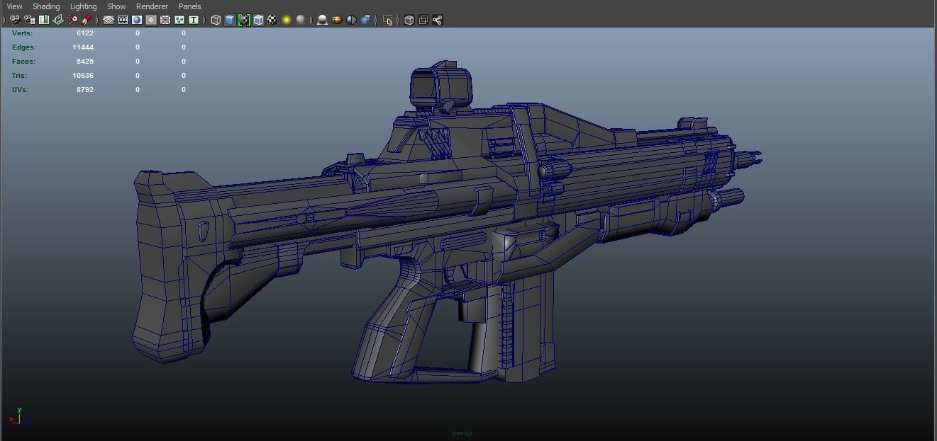 3D model Assault Rifle VR / AR / low-poly | CGTrader