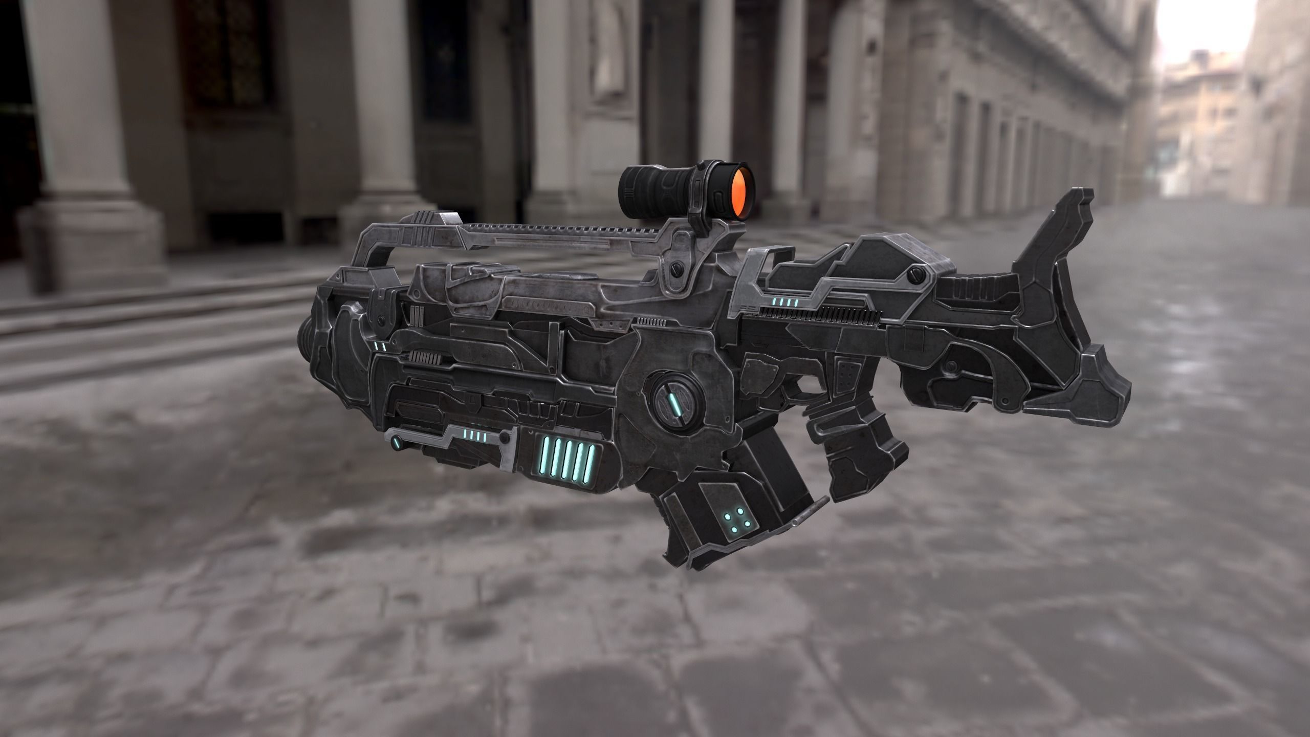 3D model Machine Gun Concept VR / AR / low-poly | CGTrader