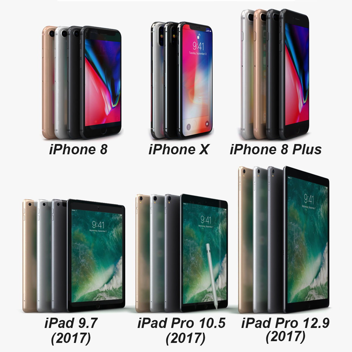 3D asset Apple Electronics Collection 2017 | CGTrader