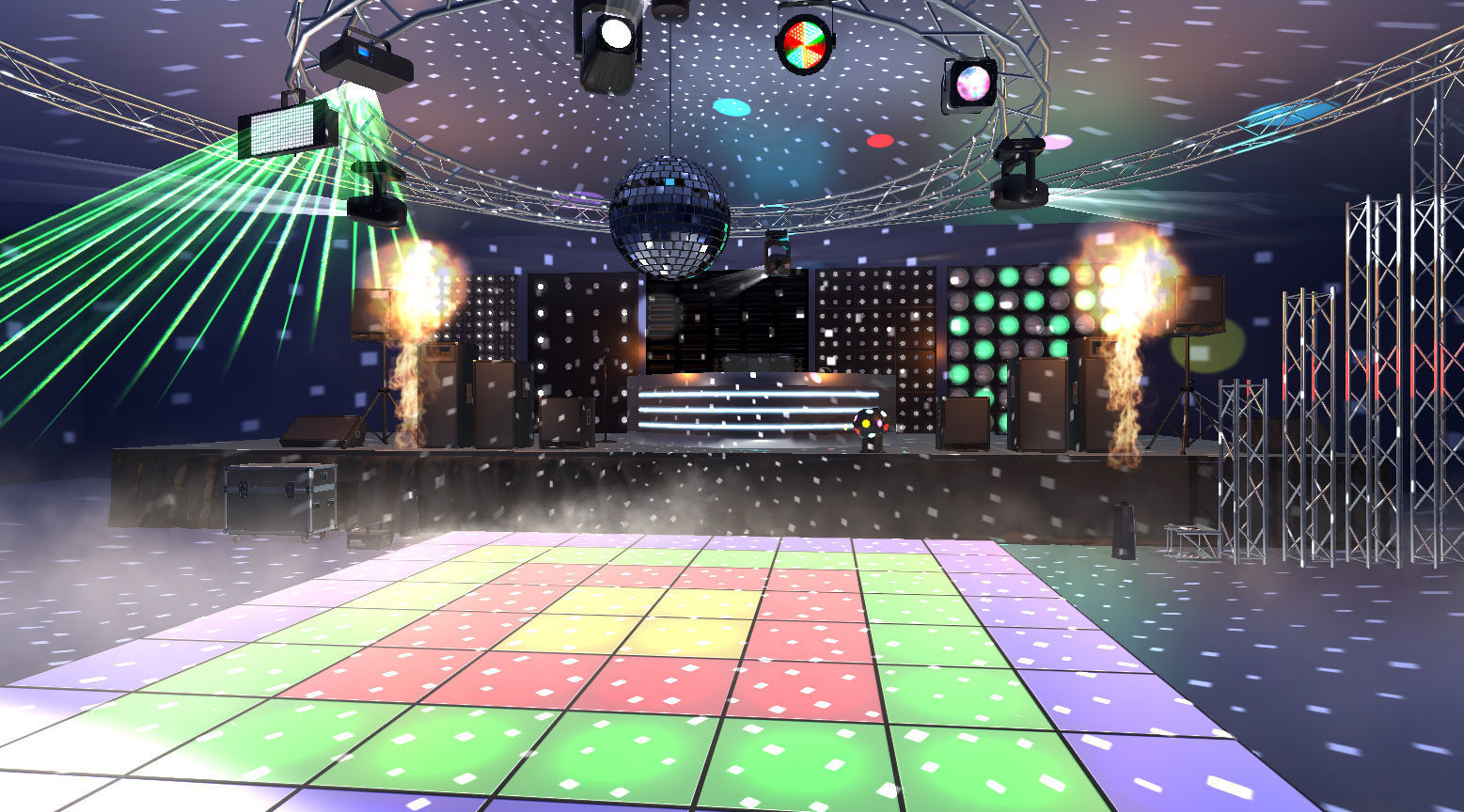 3D model Stage Equipment for Unity and Unreal VR / AR / low-poly rigged ...