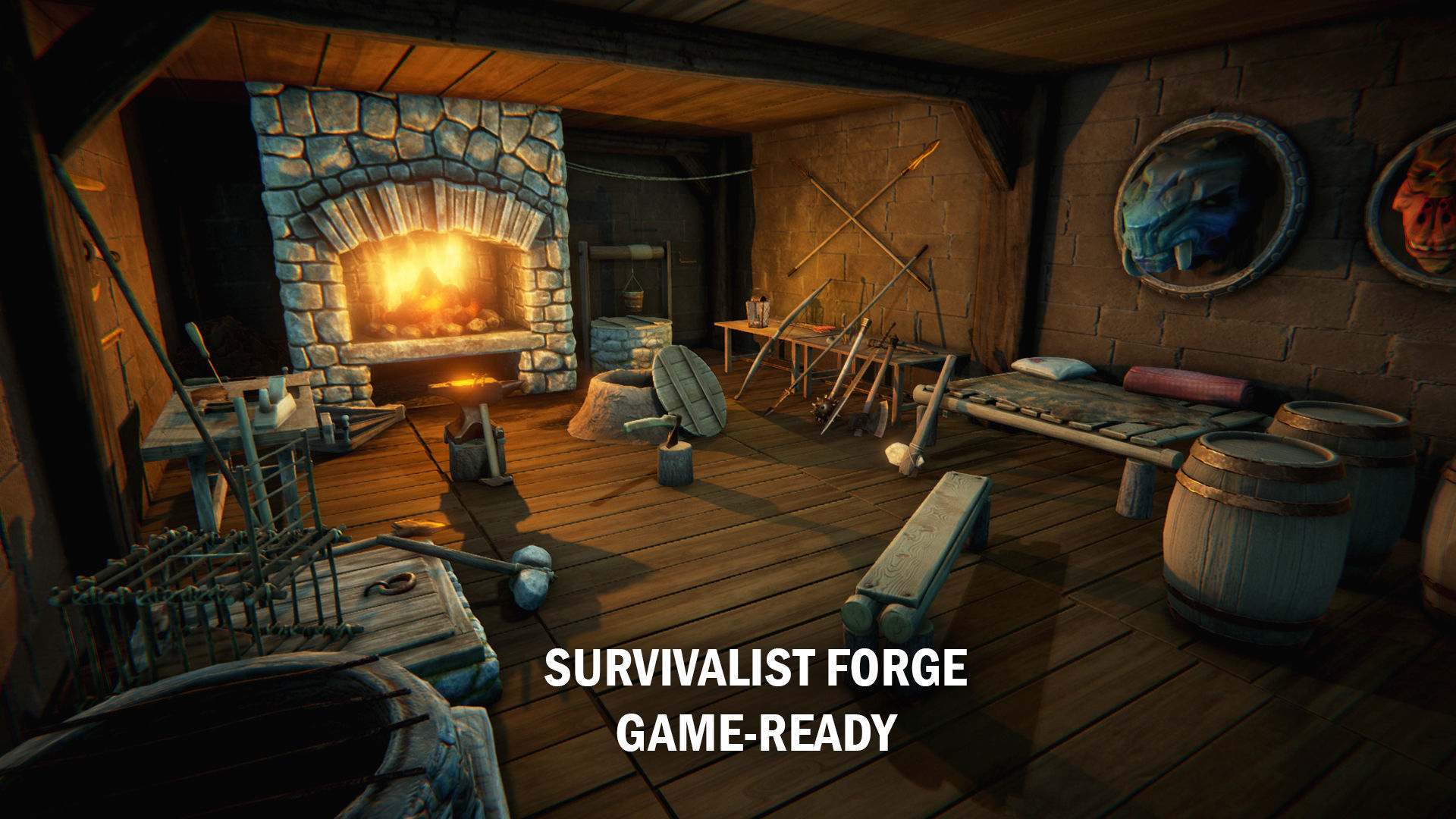 Medieval survivalist forge 3D model | CGTrader