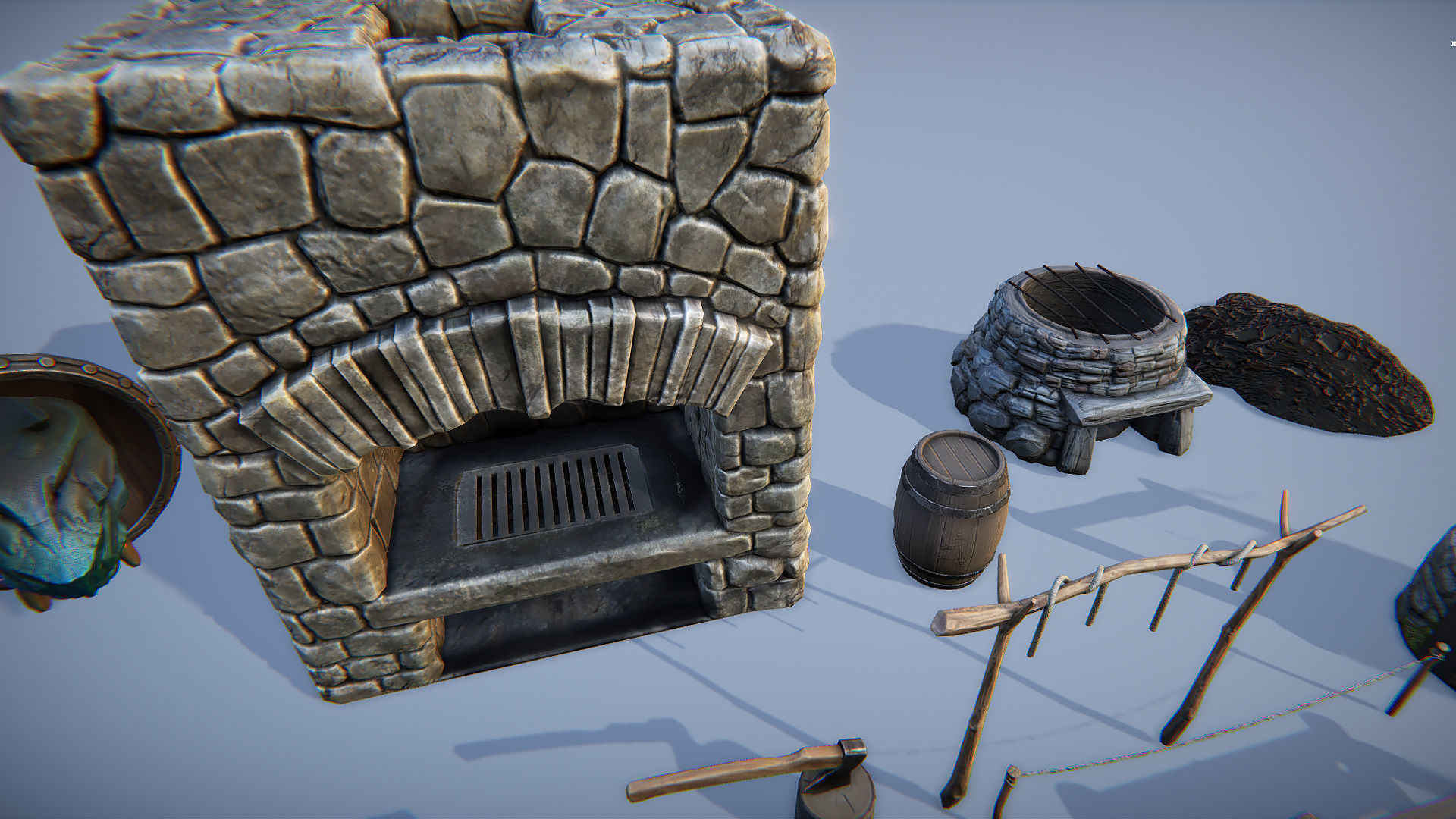 3D model Medieval survivalist forge VR / AR / low-poly | CGTrader