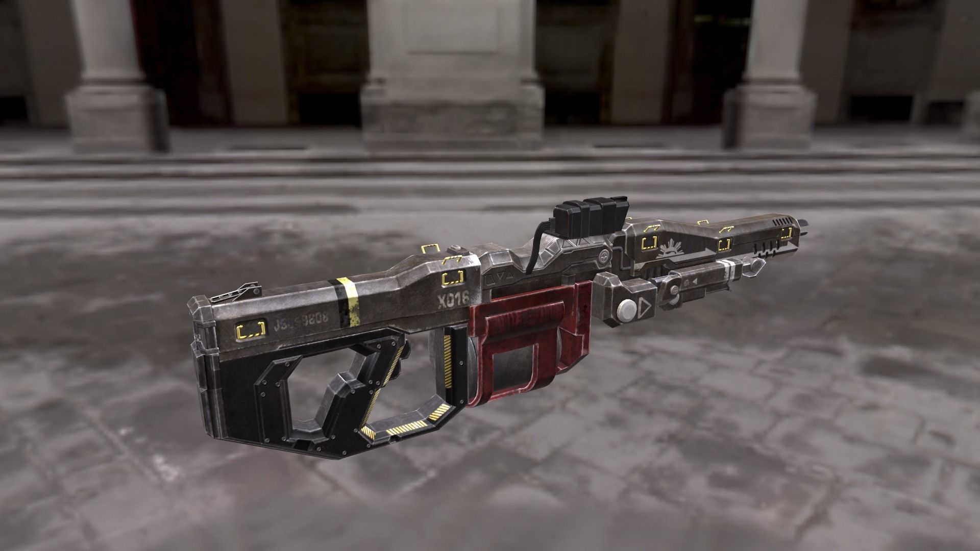 3D model Weapon Chain Gun VR / AR / low-poly | CGTrader