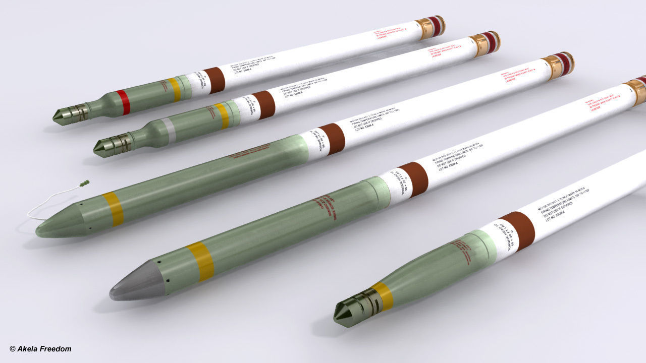 Hydra 70 rocket 2-75 inch 3D model | CGTrader