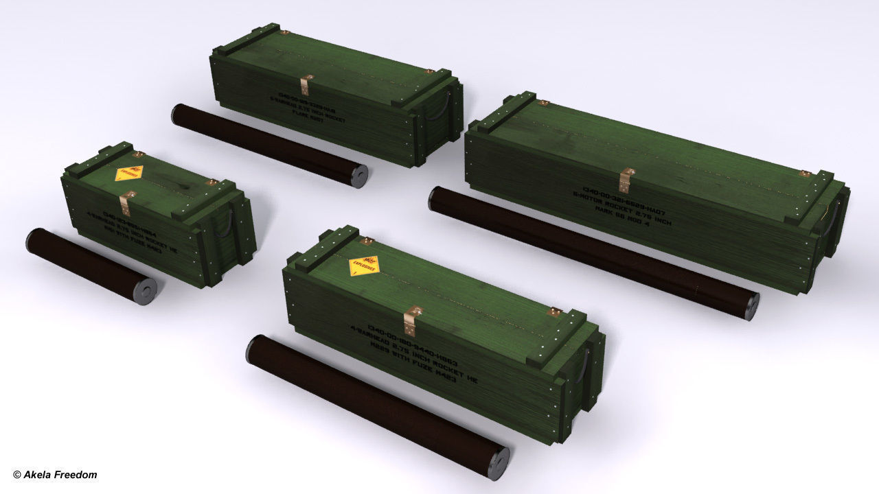 Hydra 70 Warhead Storage System 3D model | CGTrader