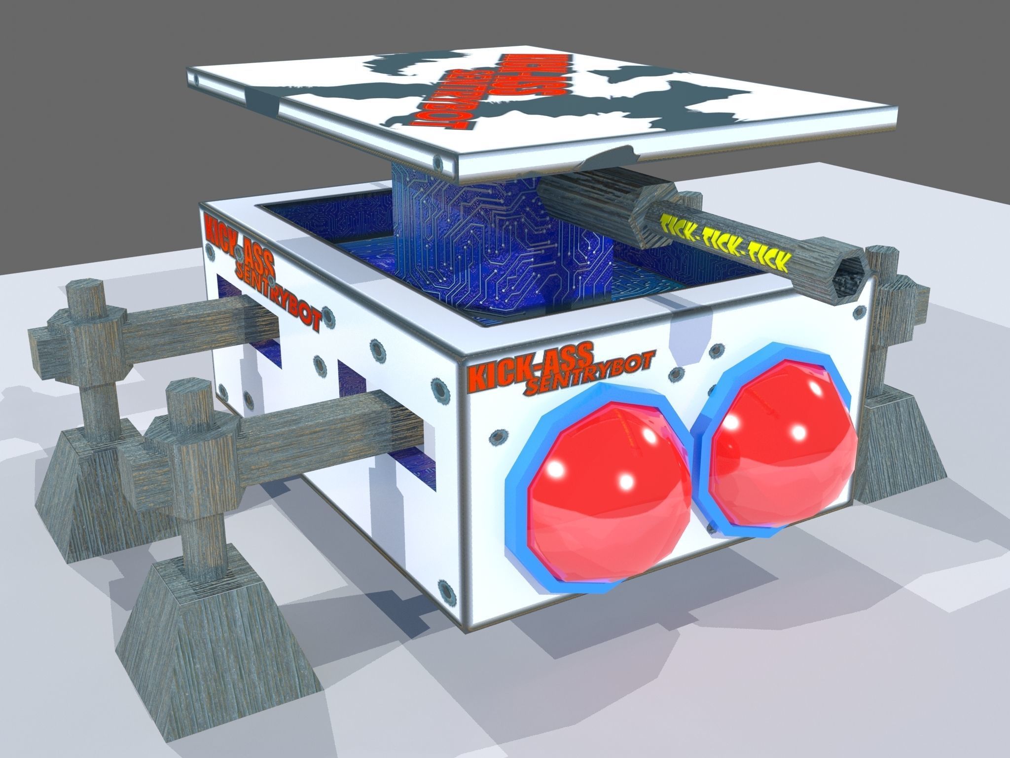 3D model Sci Fi Sentry Bot VR / AR / low-poly | CGTrader