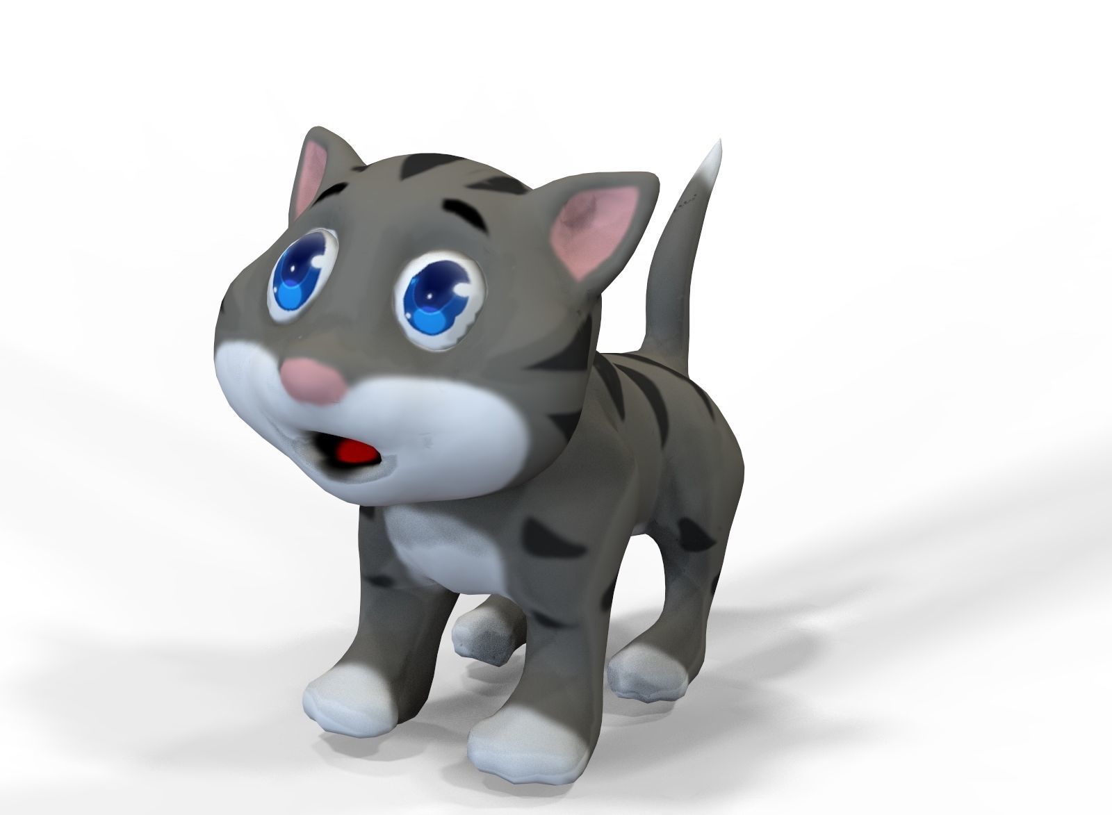 3D model Cat Cartoon VR / AR / low-poly | CGTrader