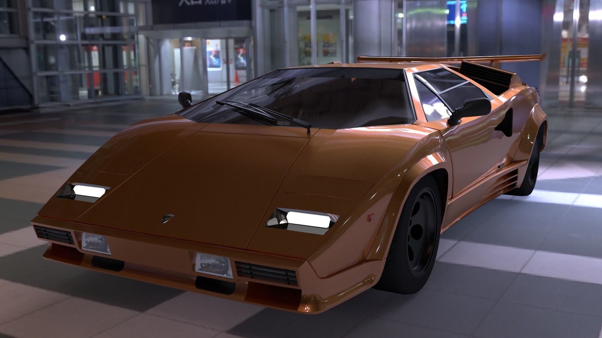 3D model game-ready Lamborghini Countach | CGTrader