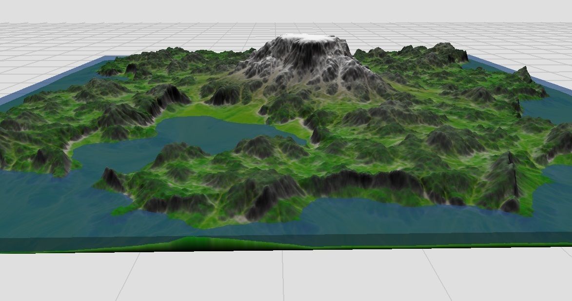 3D model 75km Playable Mountain Map VR / AR / low-poly | CGTrader