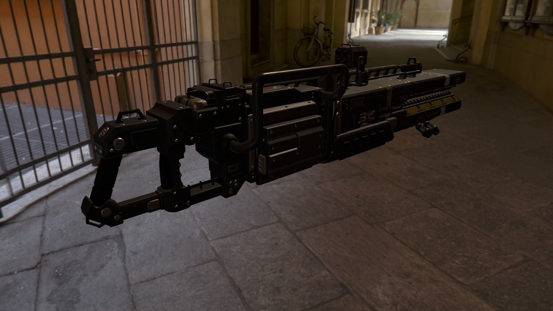 3D model Scifi Plasma Rail Gun VR / AR / low-poly | CGTrader