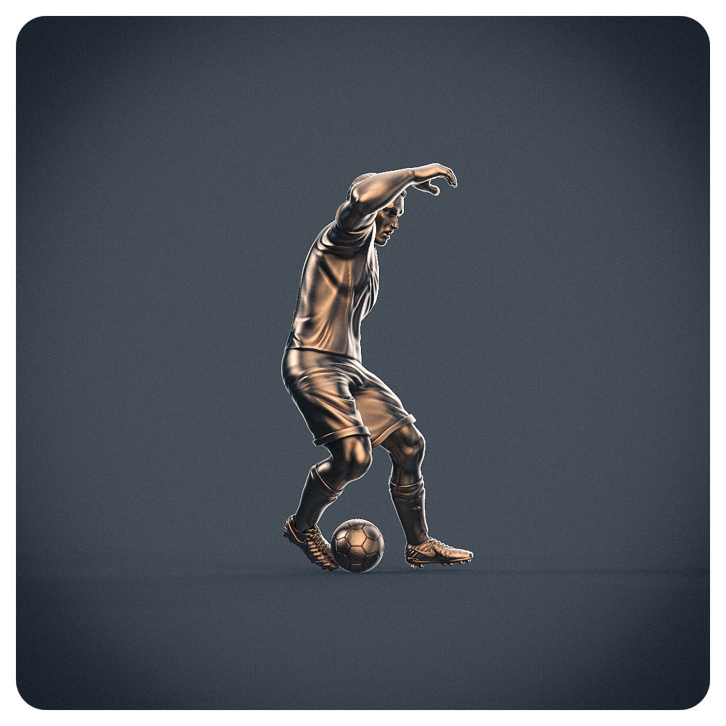 Soccer player 3D model 3D printable | CGTrader