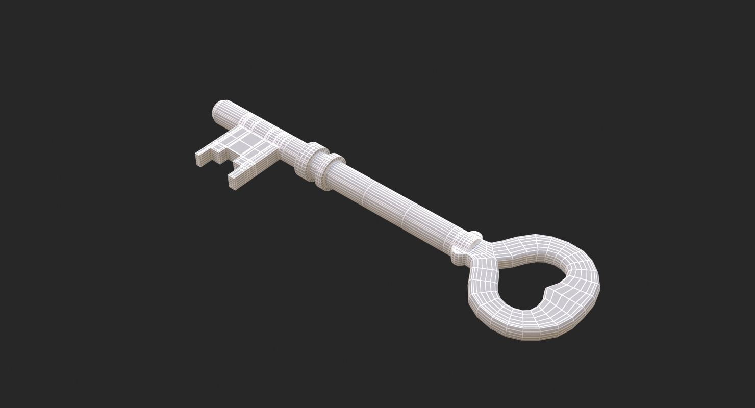 3D model Gold key 3D model VR / AR / low-poly | CGTrader