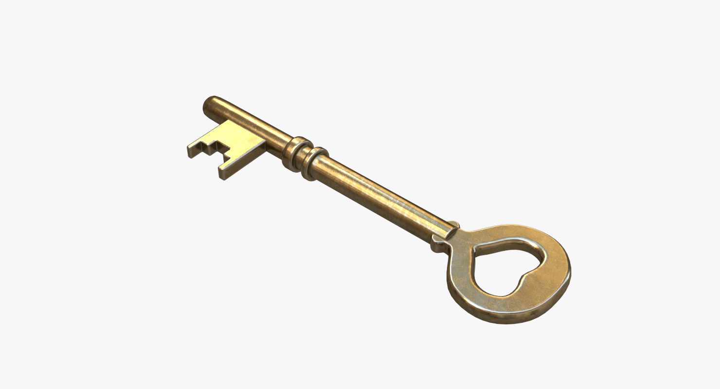 3D model Gold key 3D model VR / AR / low-poly | CGTrader