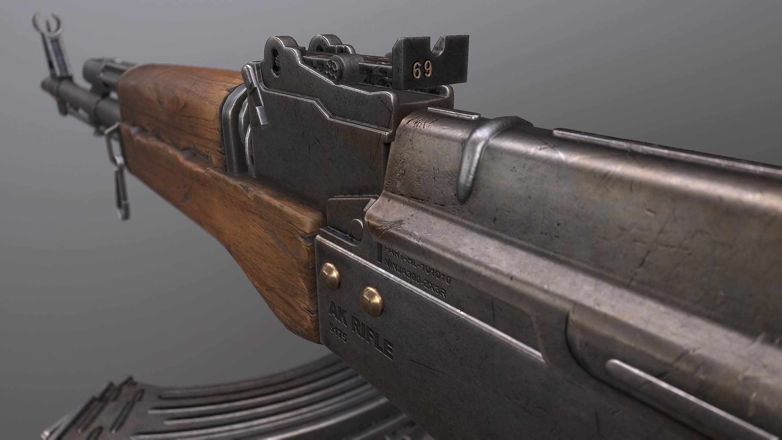 3D model AK rifle VR / AR / low-poly | CGTrader