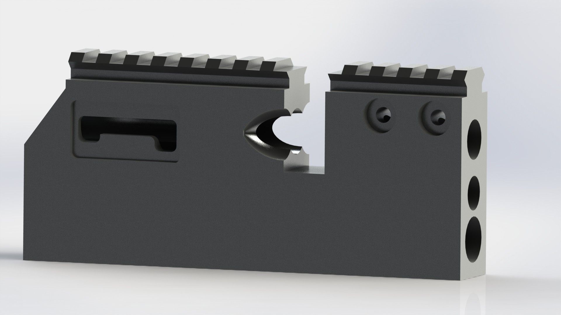 Dawson air rifle receiver free 3D model | CGTrader