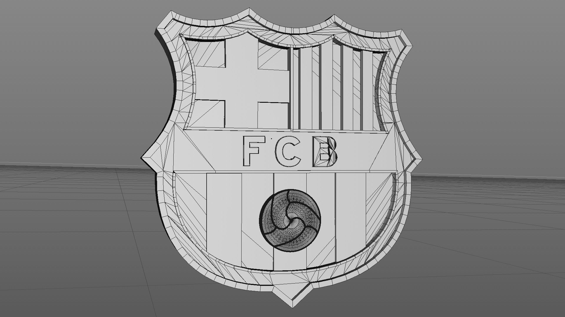 F C Barcelona Shield 3D model | CGTrader