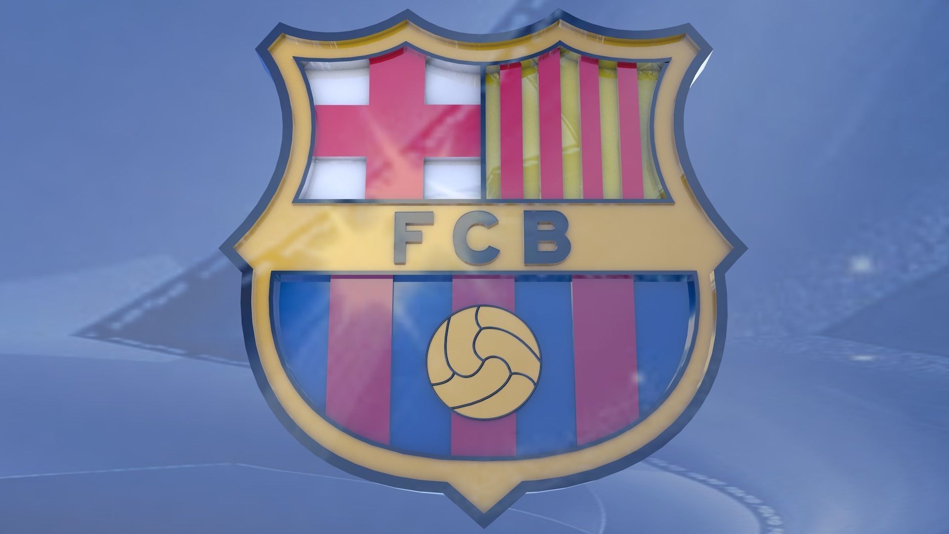 F C Barcelona Shield 3D model | CGTrader